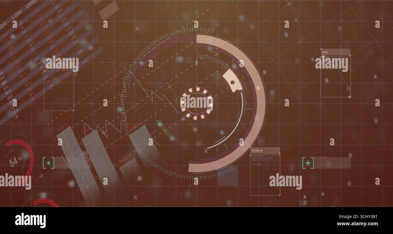 Pulsing central circular hud hi-res stock photography and images - Alamy