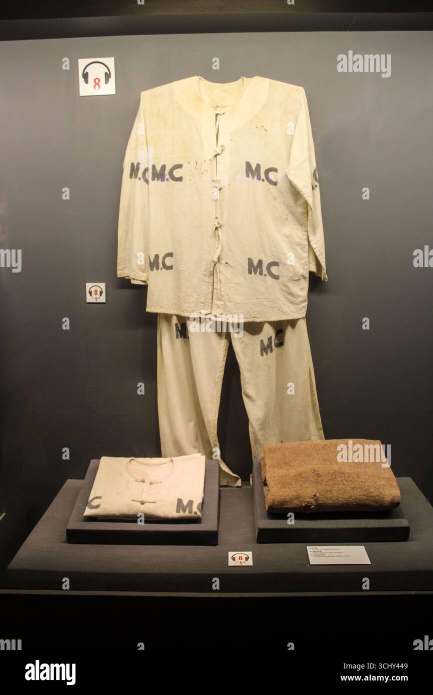 Vietnam, Hanoi. Hoa Lo Prison. Prison uniforms worn by political ...