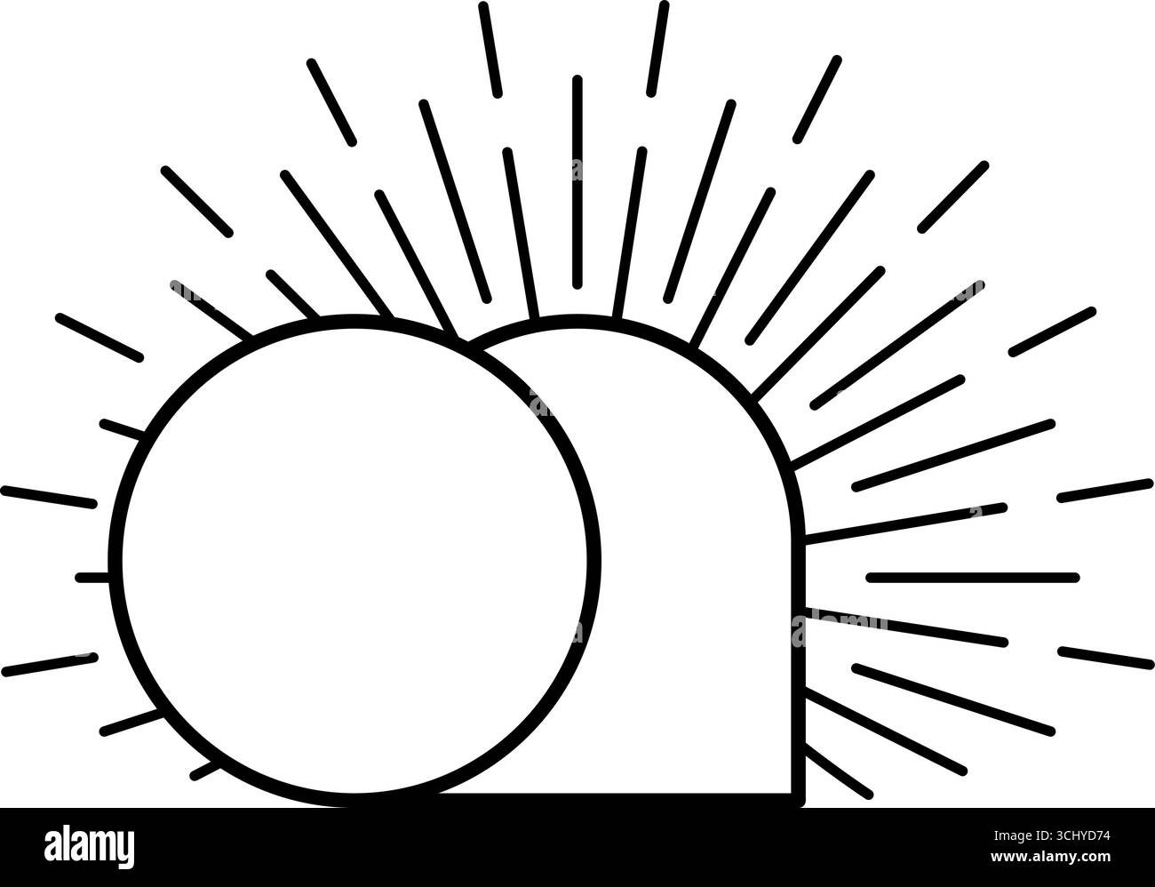 Minimalist vector icon Easter line art depicting the empty tomb of ...