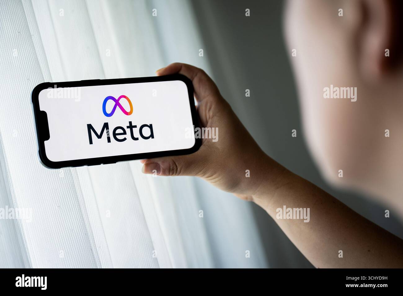 In this photo illustration, a Meta logo is seen displayed on a smartphone. (Photo by Mateusz ...