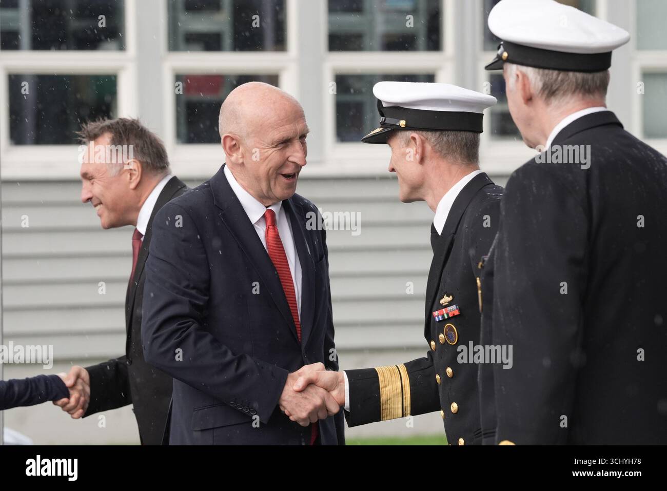 Defence Secretary John Healey meets members of the Royal Norwegian Navy ...