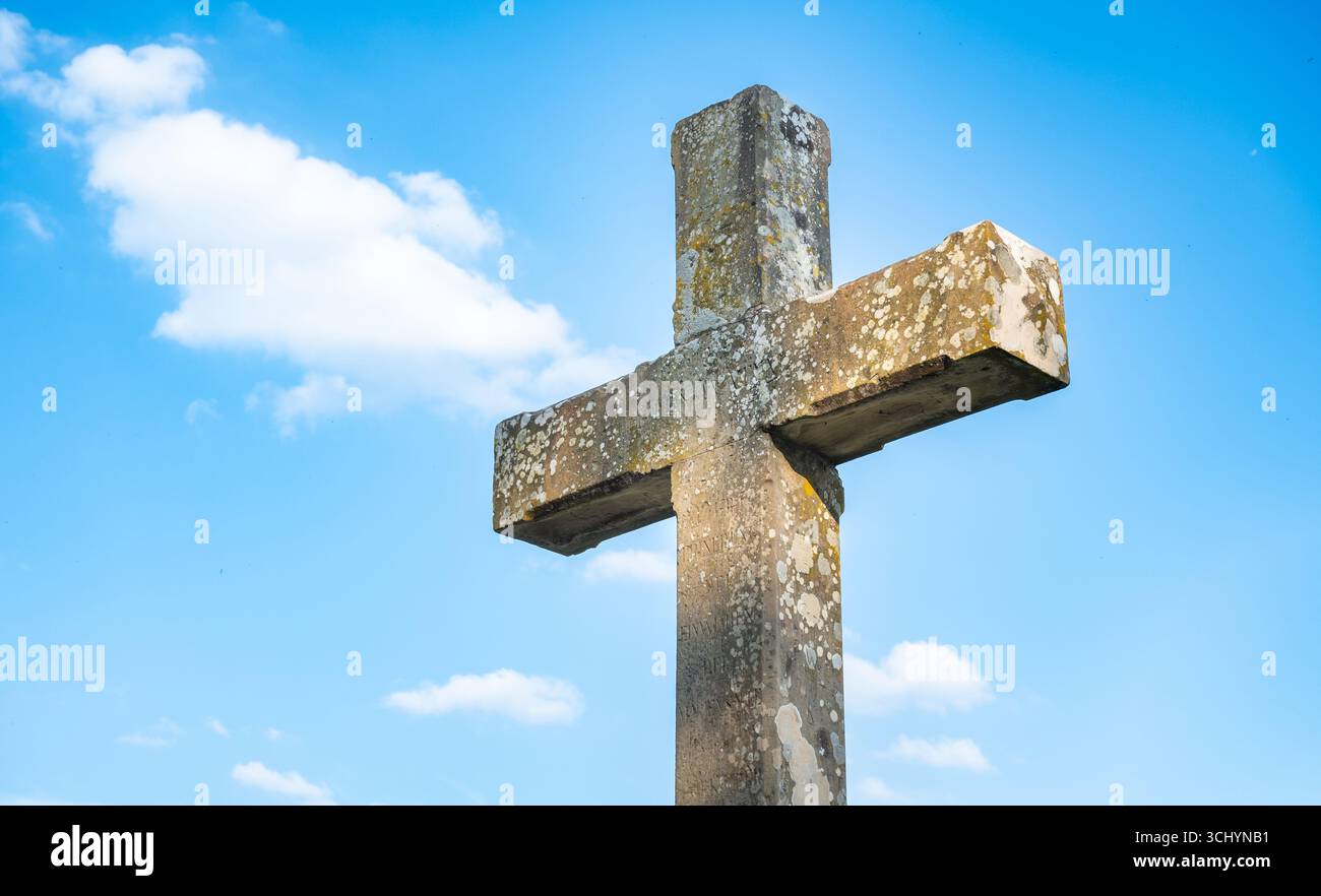 Religious Cross, Blue Sky, Metzgerskreuz At Pulsberg, City Of Trier ...