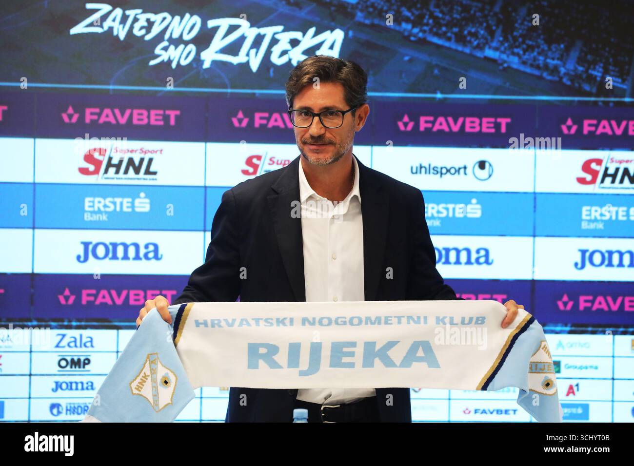 New HNK Rijeka Head Coach Victor Sanchez is pictured during his presentation at Rujevica Stadium ...