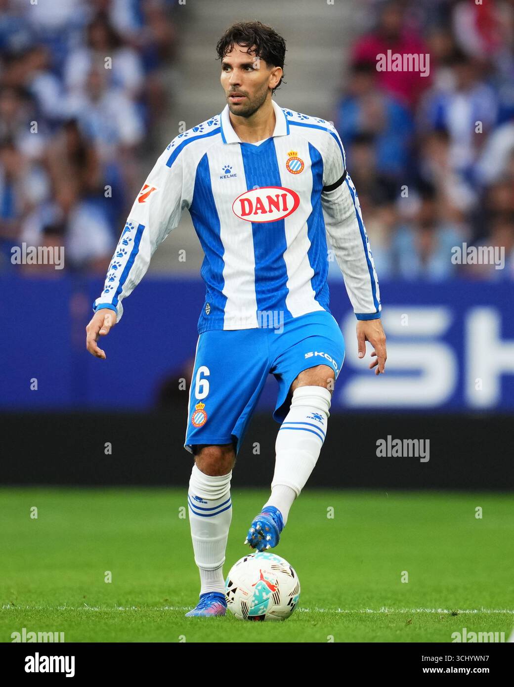 Leandro Cabrera of RCD Espanyol during the La Liga EA Sports match between RCD Espanyol and CA ...
