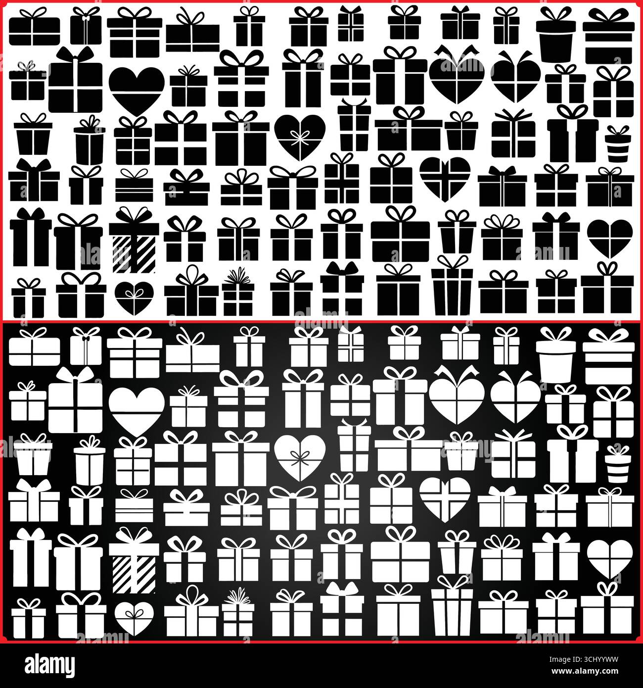 Box variety red white Stock Vector Images - Alamy