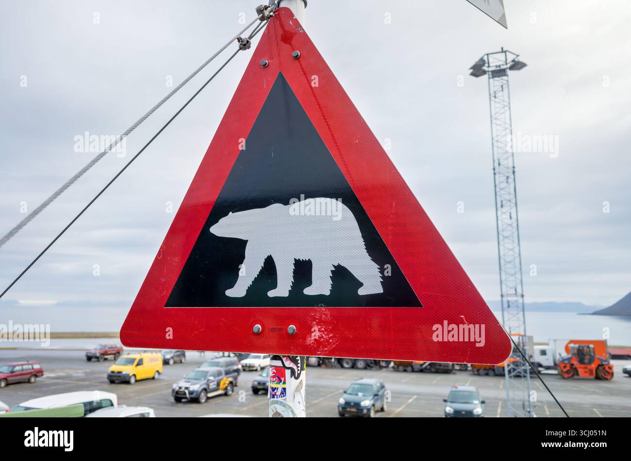 Polar Bear Warning Sign Longyearbyen Svalbard // LONGYEARBYEN, Svalbard ...