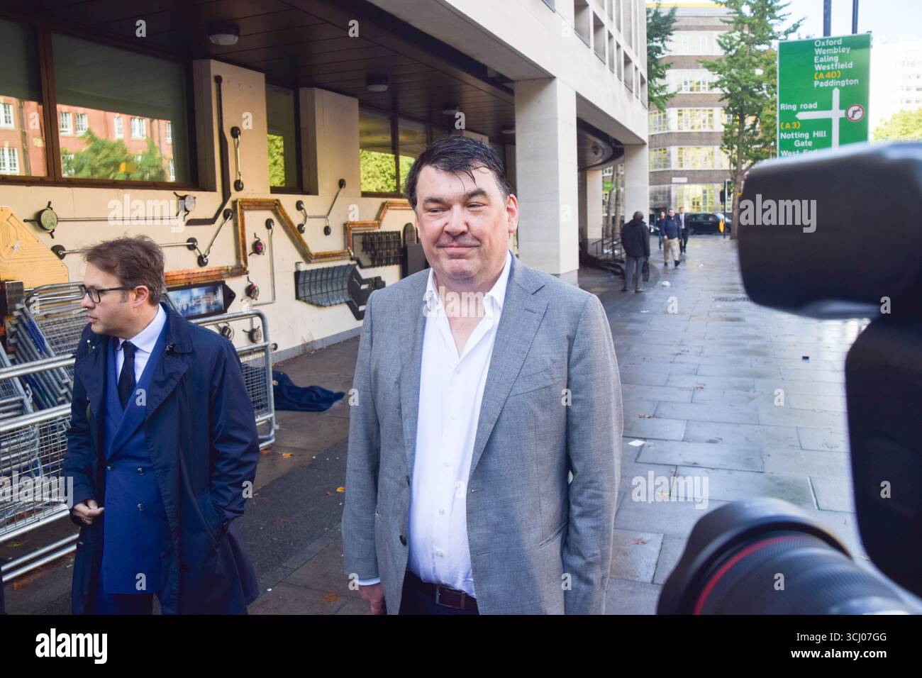 Graham Linehan arrives at Westminster Magistrates Court for his trial ...