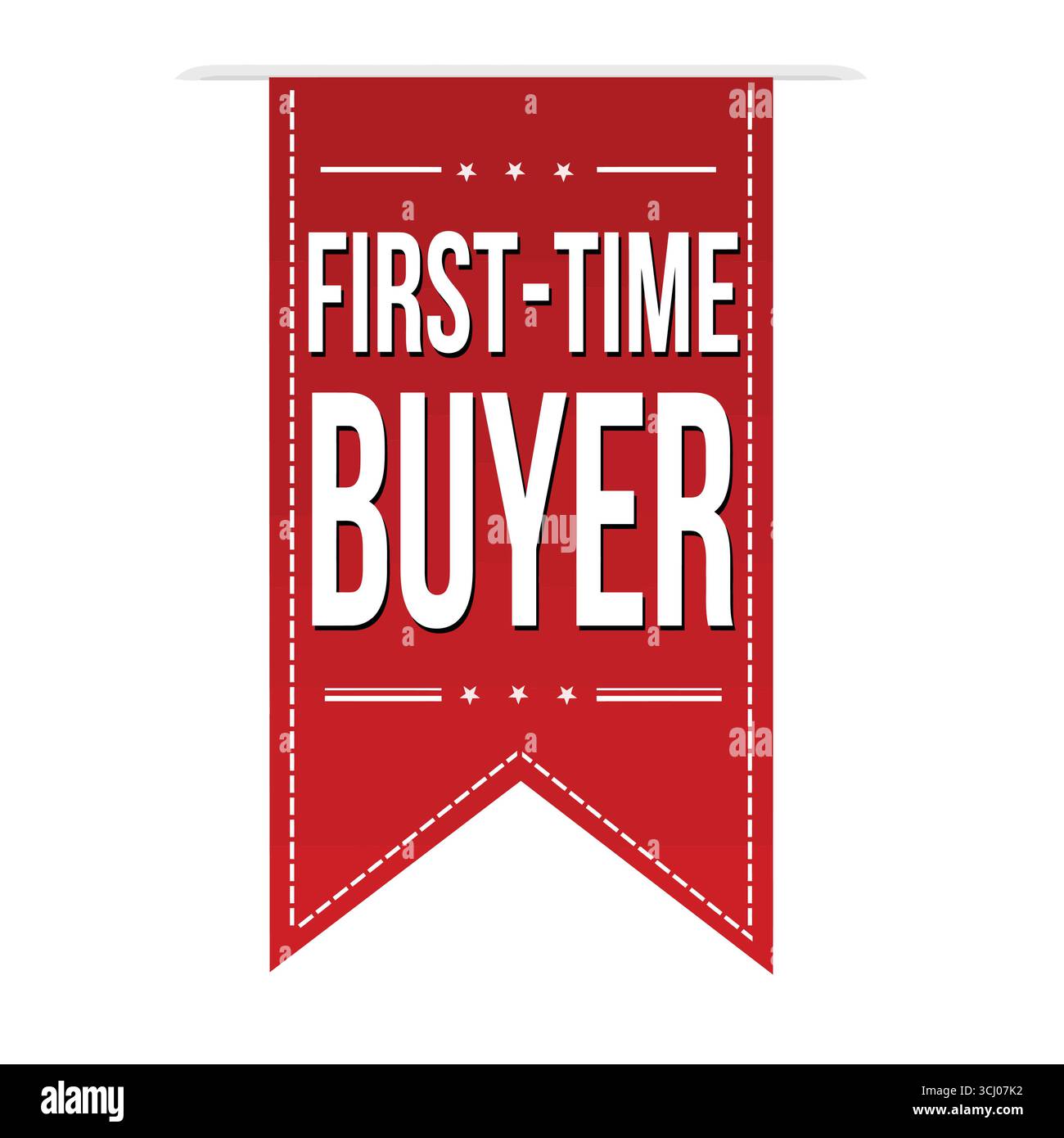 First-time buyer banner design on white background, vector illustration ...