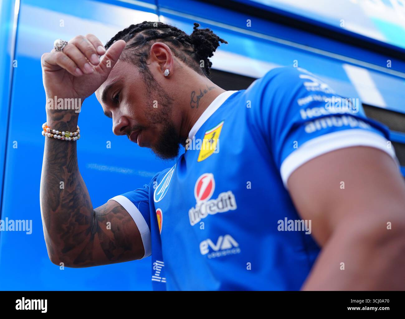 Ferrari's Lewis Hamilton at Monza, ahead of the Italian Grand Prix on ...
