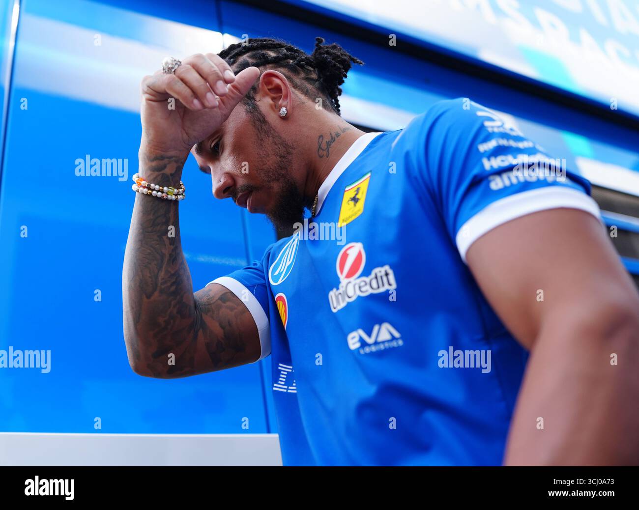 Ferrari's Lewis Hamilton at Monza, ahead of the Italian Grand Prix on ...