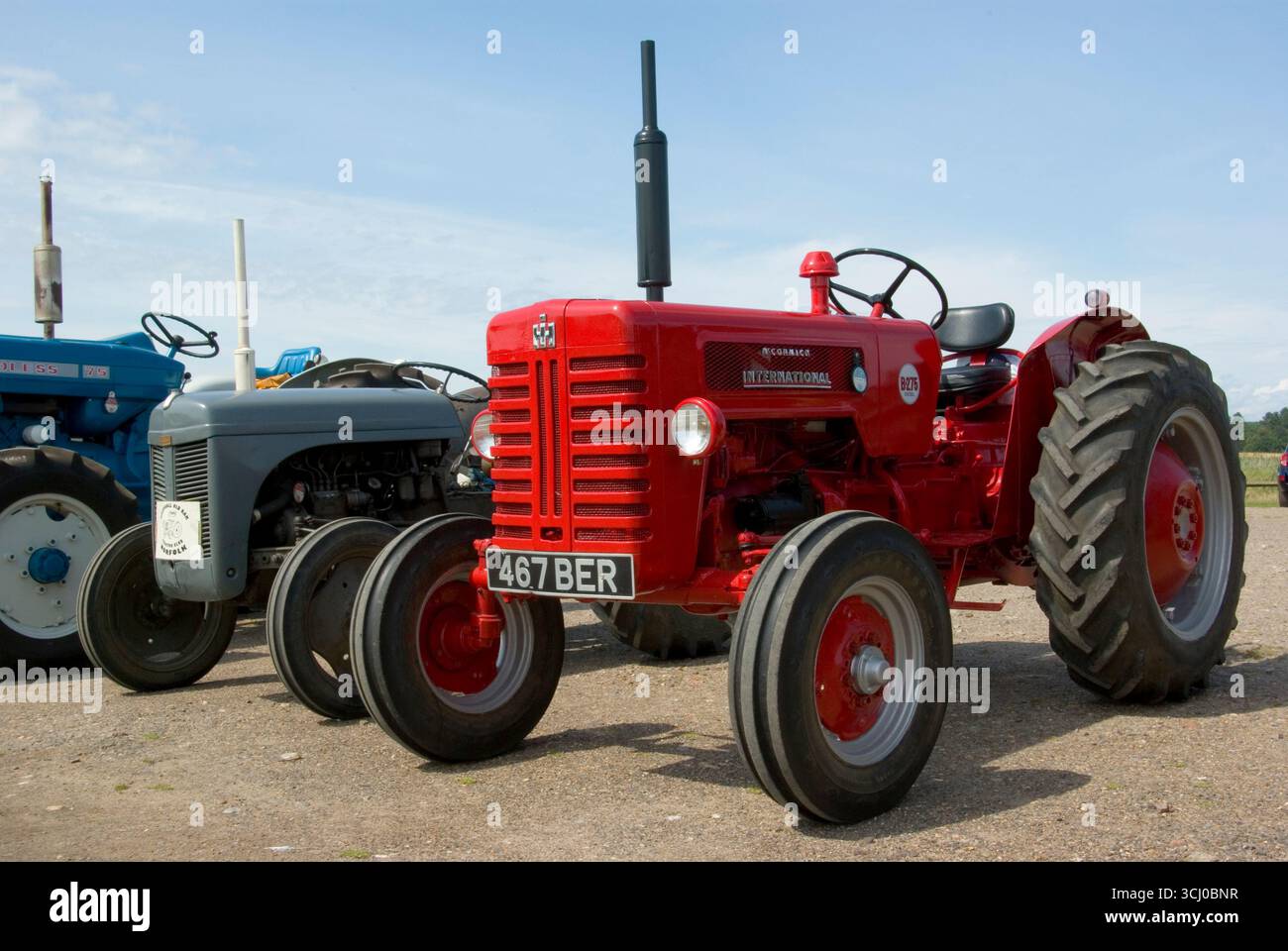 Red international harvester mccormick farmall tractors hi-res stock ...