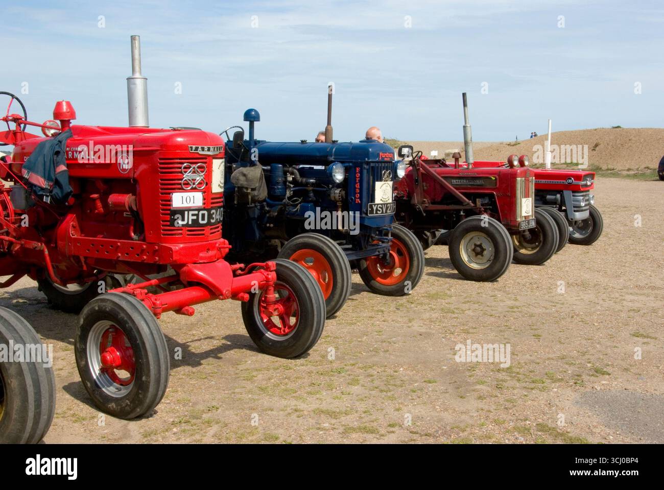 Red international harvester mccormick farmall tractors hi-res stock ...