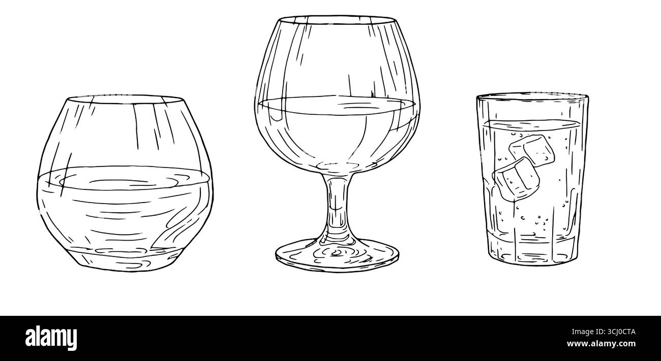 Whiskey glass on white Stock Vector Images - Alamy
