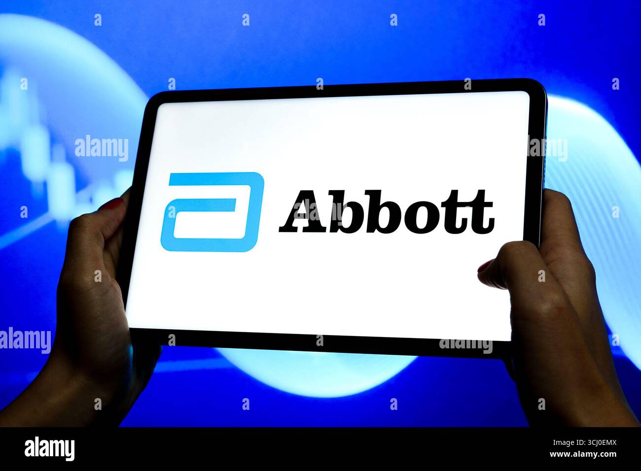 In this photo illustration, the logo of Abbott Laboratories is ...
