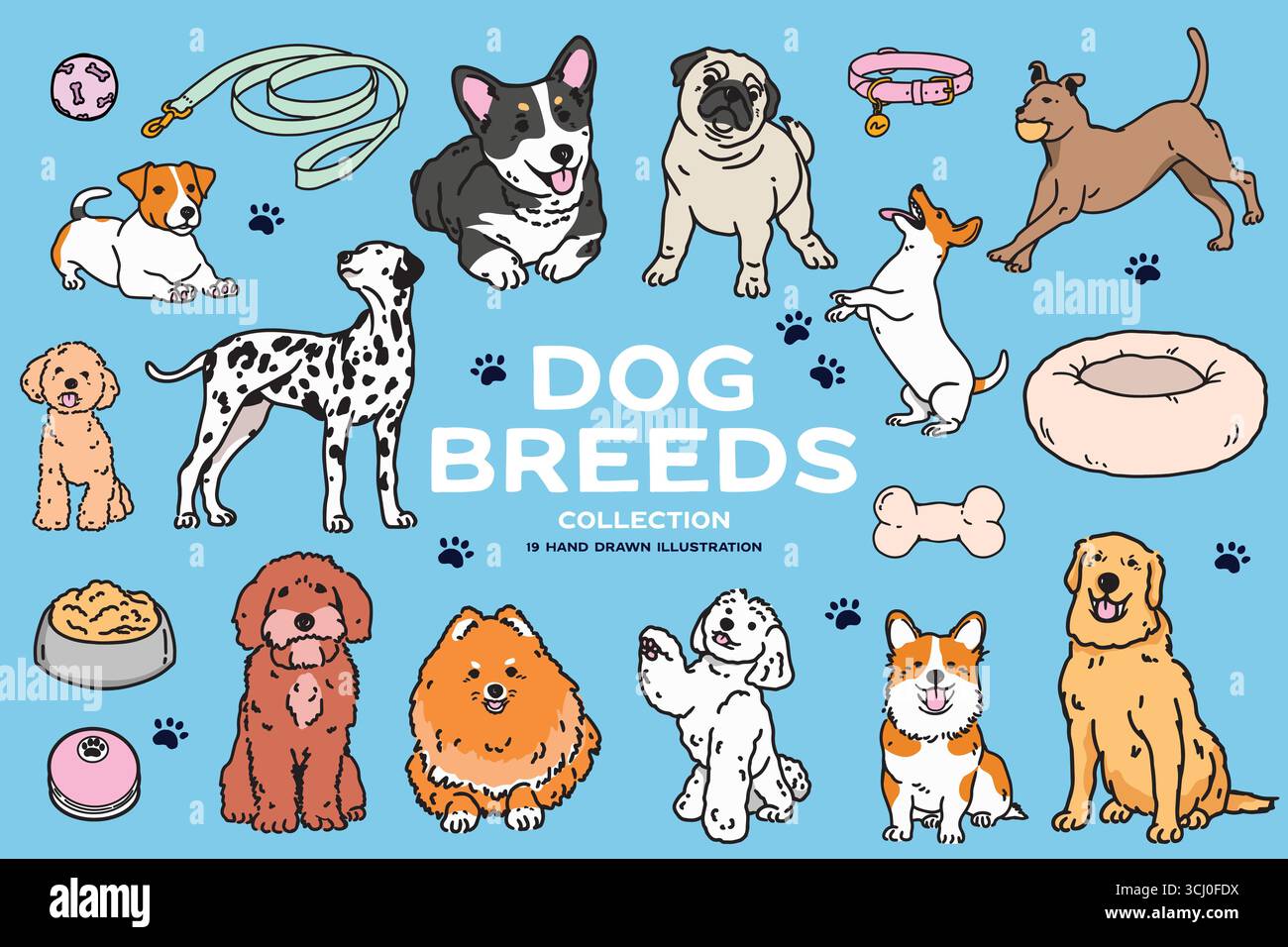 Golden retriever dog hand Stock Vector Images - Alamy