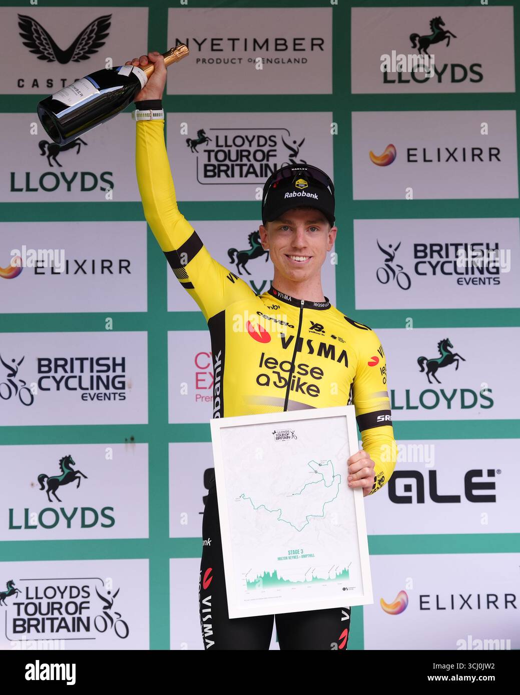 Matthew Brennan of Team Visma | Lease a Bike after be crowned Stage ...