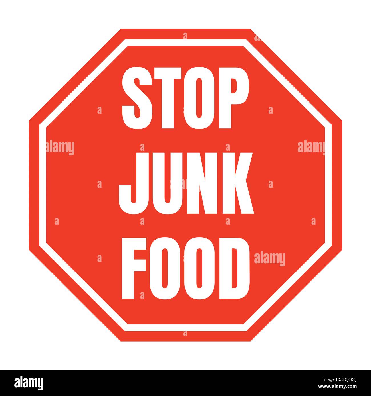 Stop junk food sign Stock Photo - Alamy