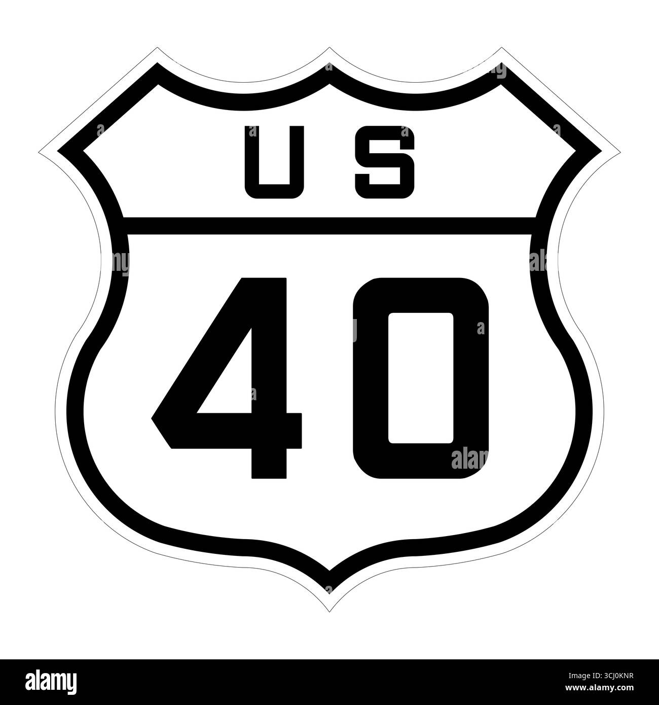 Route 40 national road car hi-res stock photography and images - Alamy