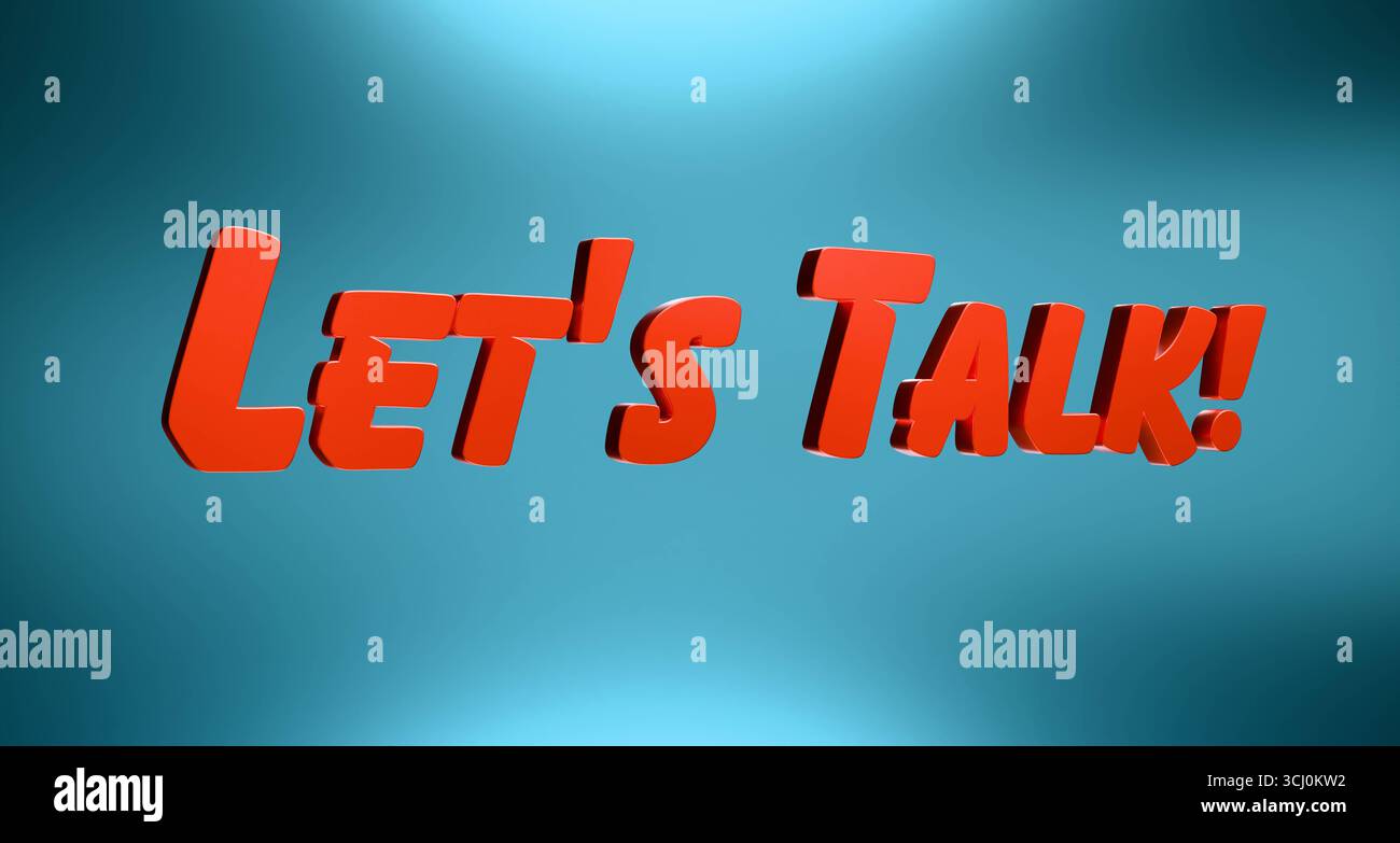 Let s talk. Let s talk. Banner in red and blue. Talking, discussion ...