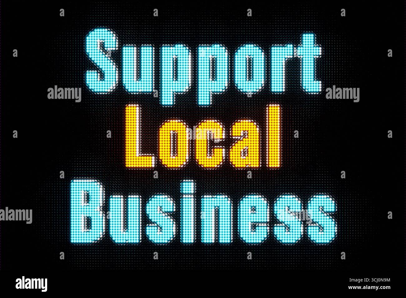 Support local business. Support local business. Banner in blue and ...