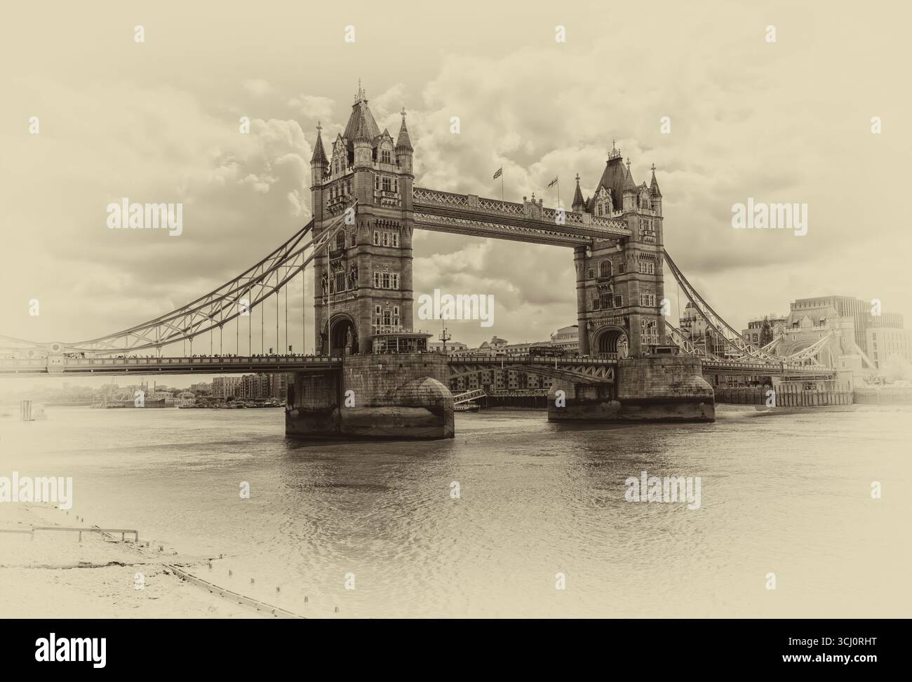 The Iconic Tower Bridge in London, completed in 1894, and designed by ...