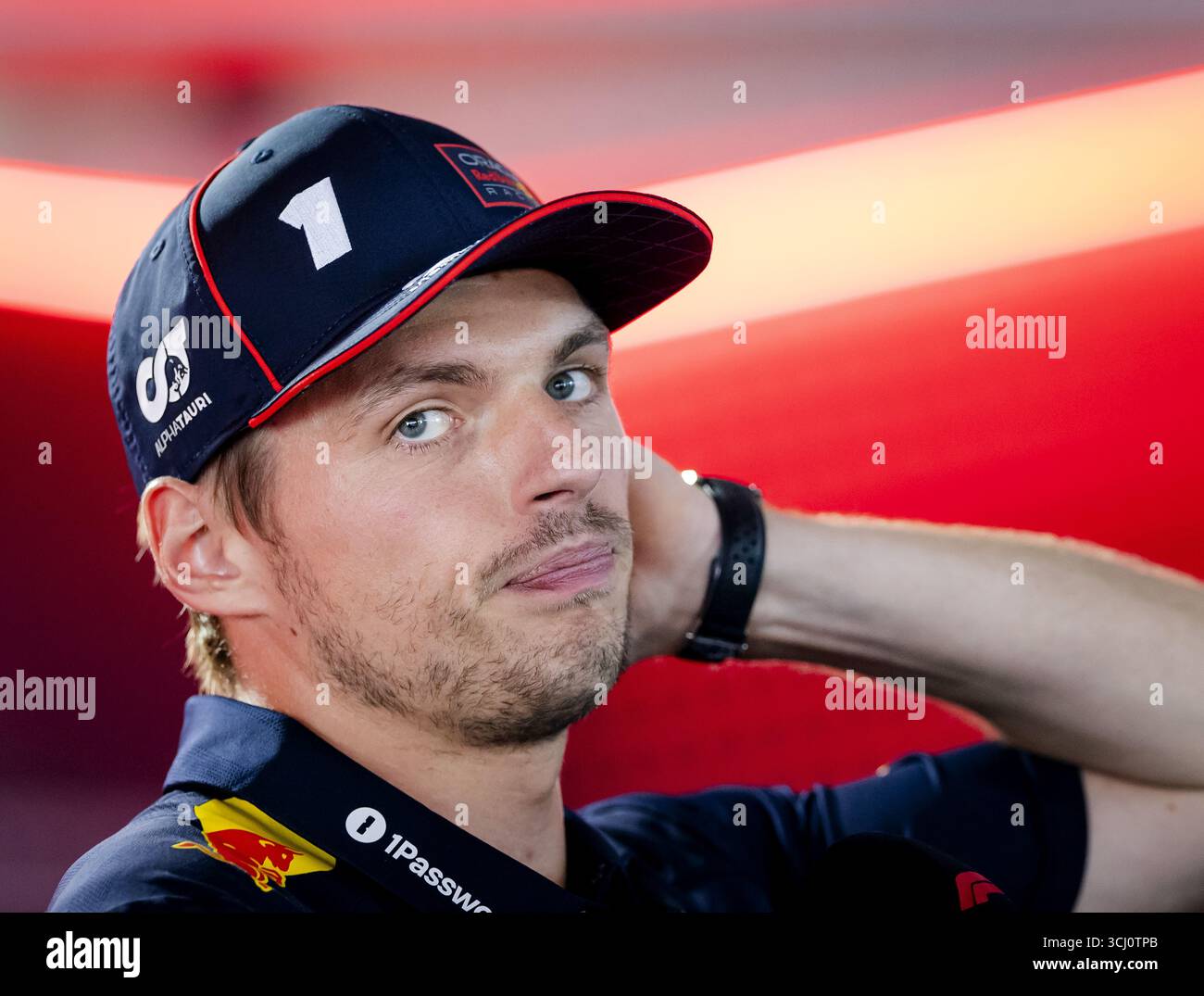 MONZA - Max Verstappen (Red Bull Racing) speaks to the press at the ...