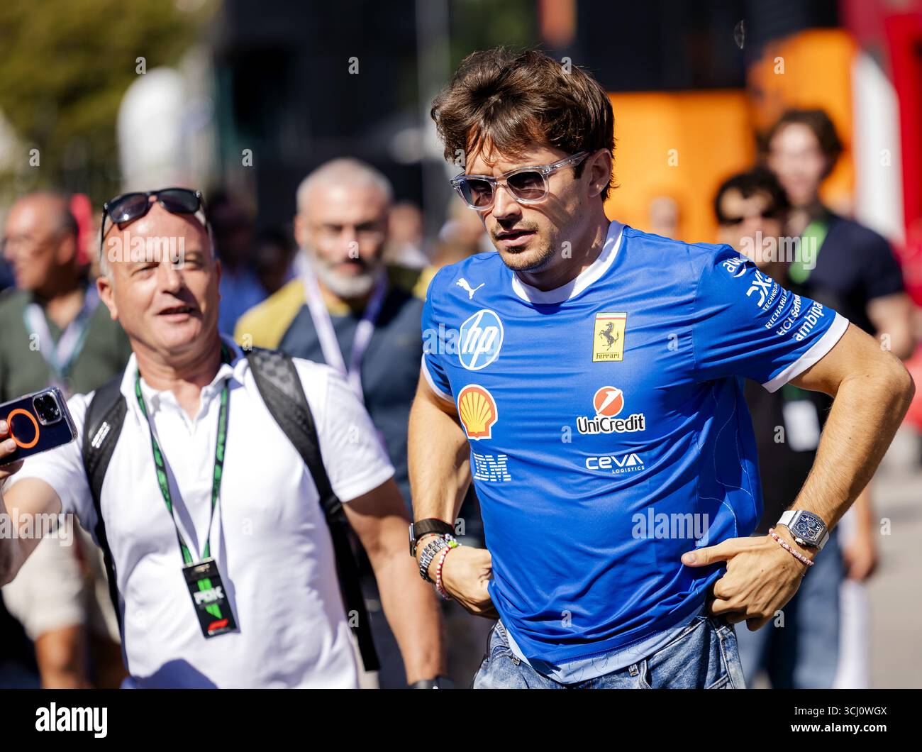 MONZA - Charles Leclerc (Ferrari) at the Monza circuit ahead of the ...