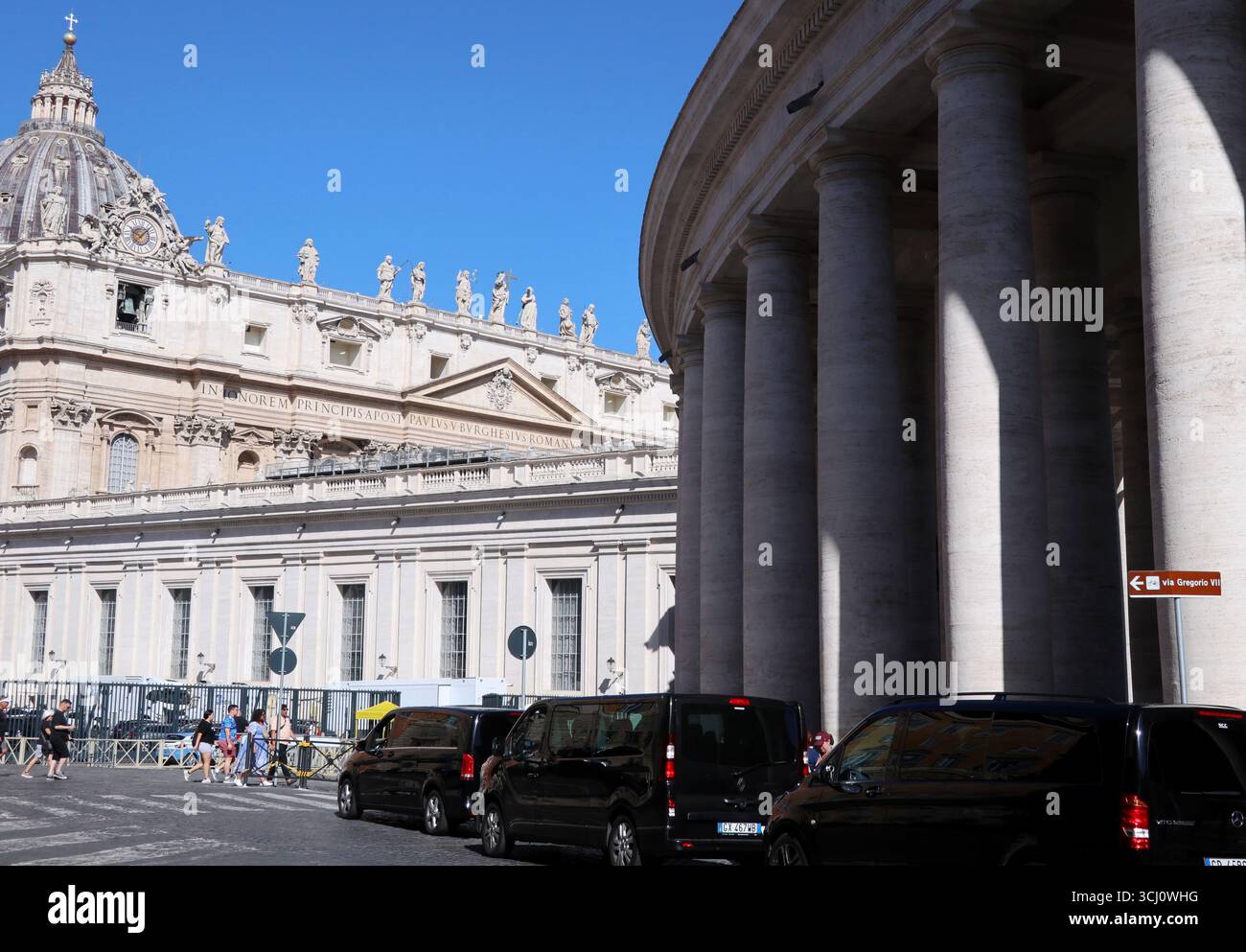 St Peter Square, Vatican, Rome, Italy, September 4 2025. The square and ...