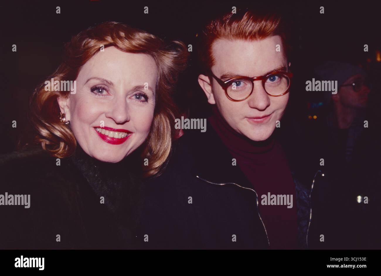 Pia Lindstrom with son Justin Daly attend the opening night of "Death ...