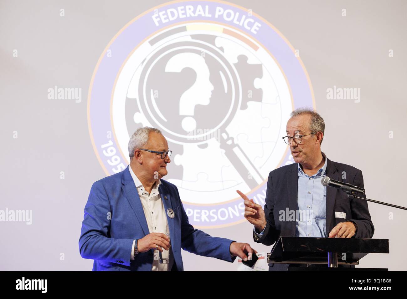 Brussels, Belgium. 04th Sep, 2025. Policeman Alain Remue and Erik Van ...