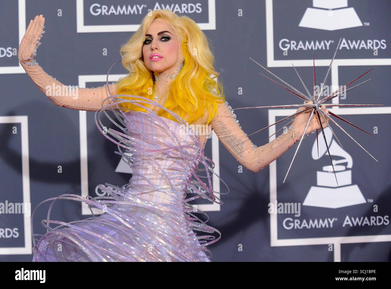 FILE - This Jan. 31, 2010 file photo shows Lady Gaga arriving at the ...