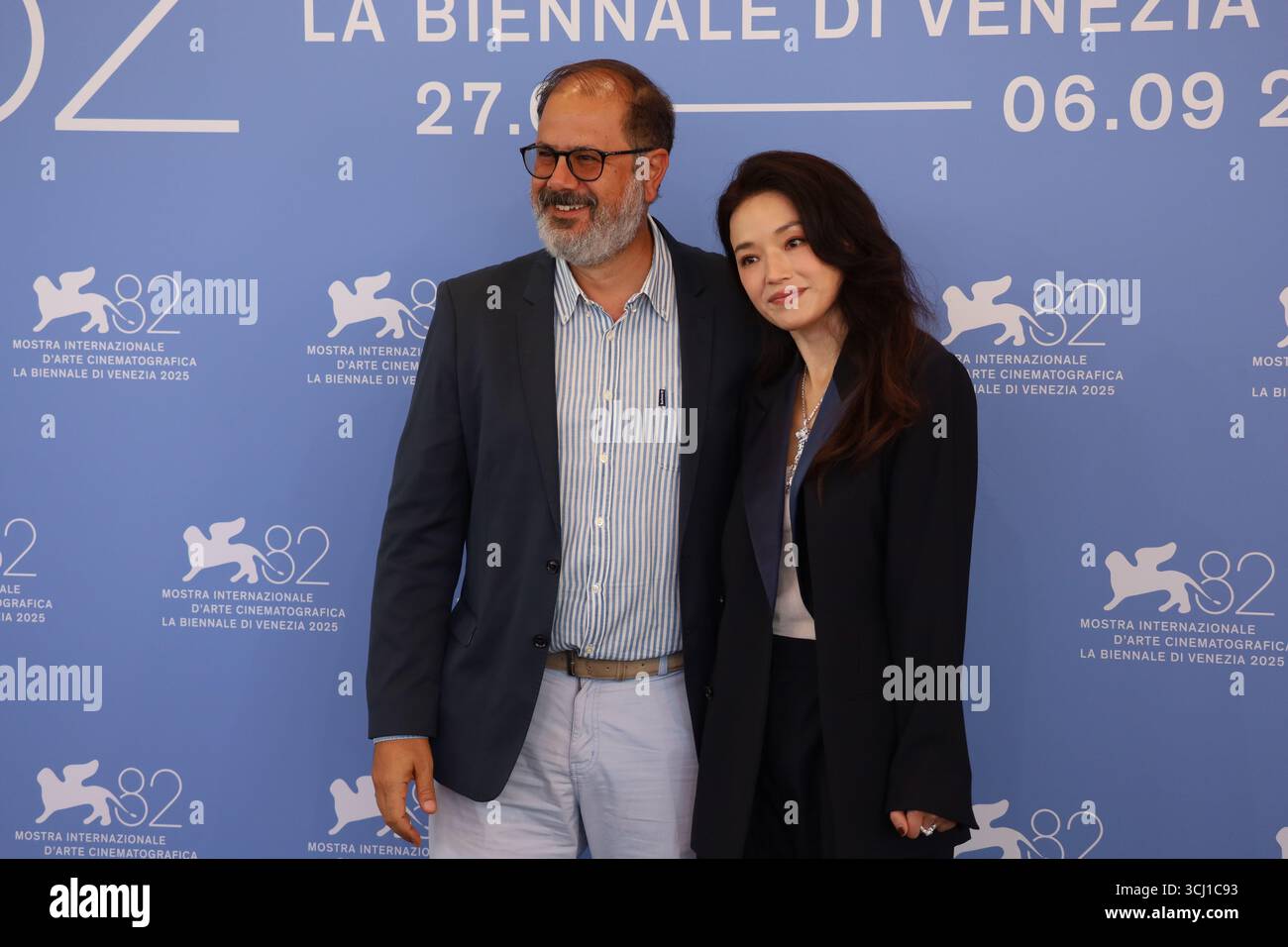Venice, Italy, 4th September, 2025. Andrea Romeo and Shu Qi at the ...