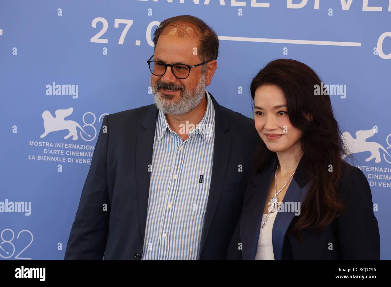 Venice, Italy, 4th September, 2025. Andrea Romeo and Shu Qi at the ...
