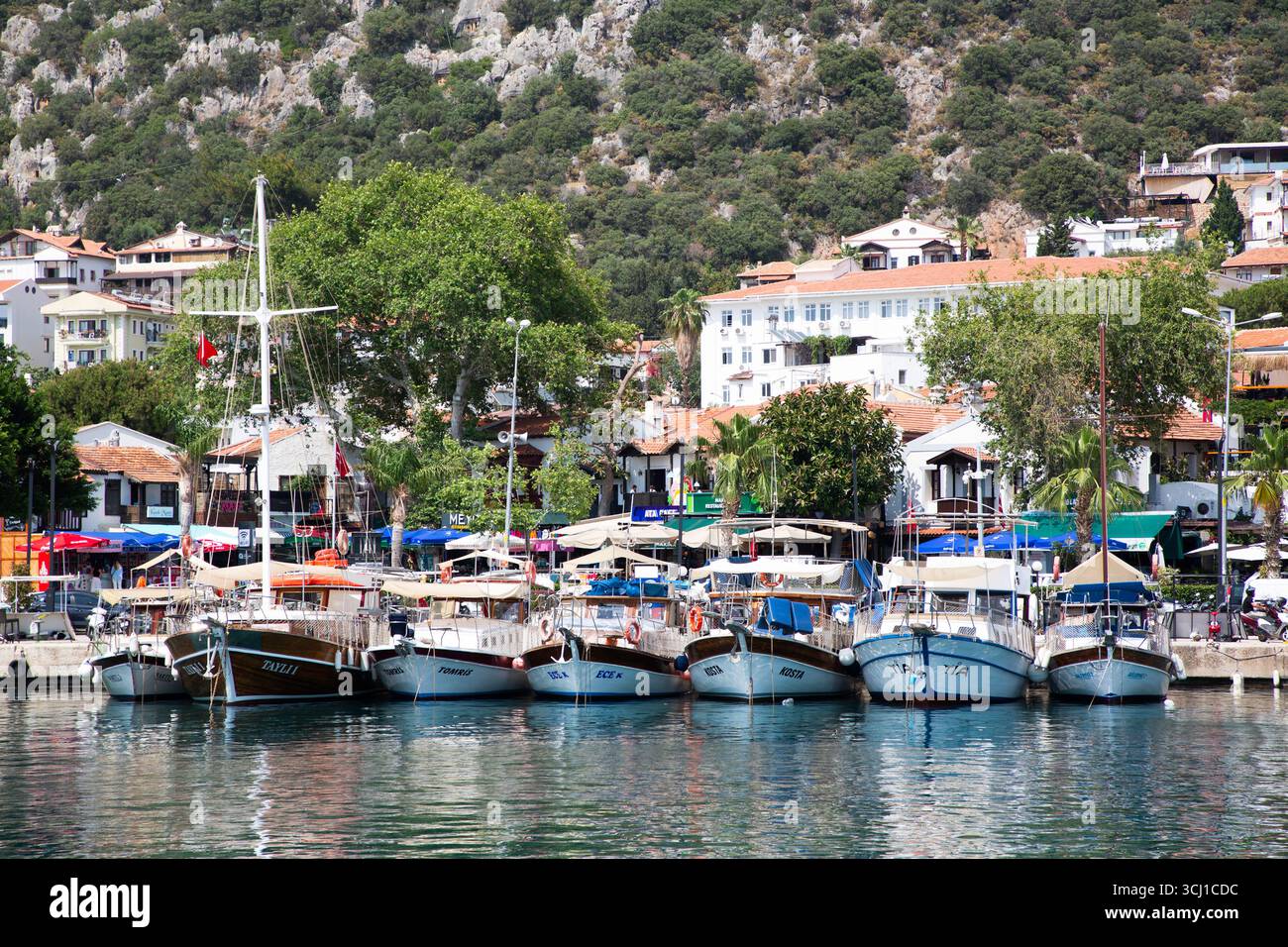 Boats, Kas Marina, Kas, Antalya, Turkey Stock Photo - Alamy