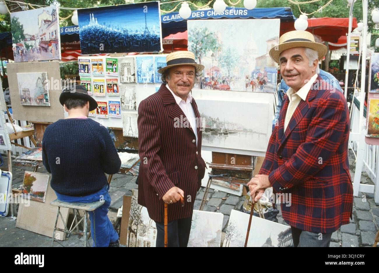 French comedy duo Roger Pierre and Jean-Marc Thibault. Paris, 1983 ...