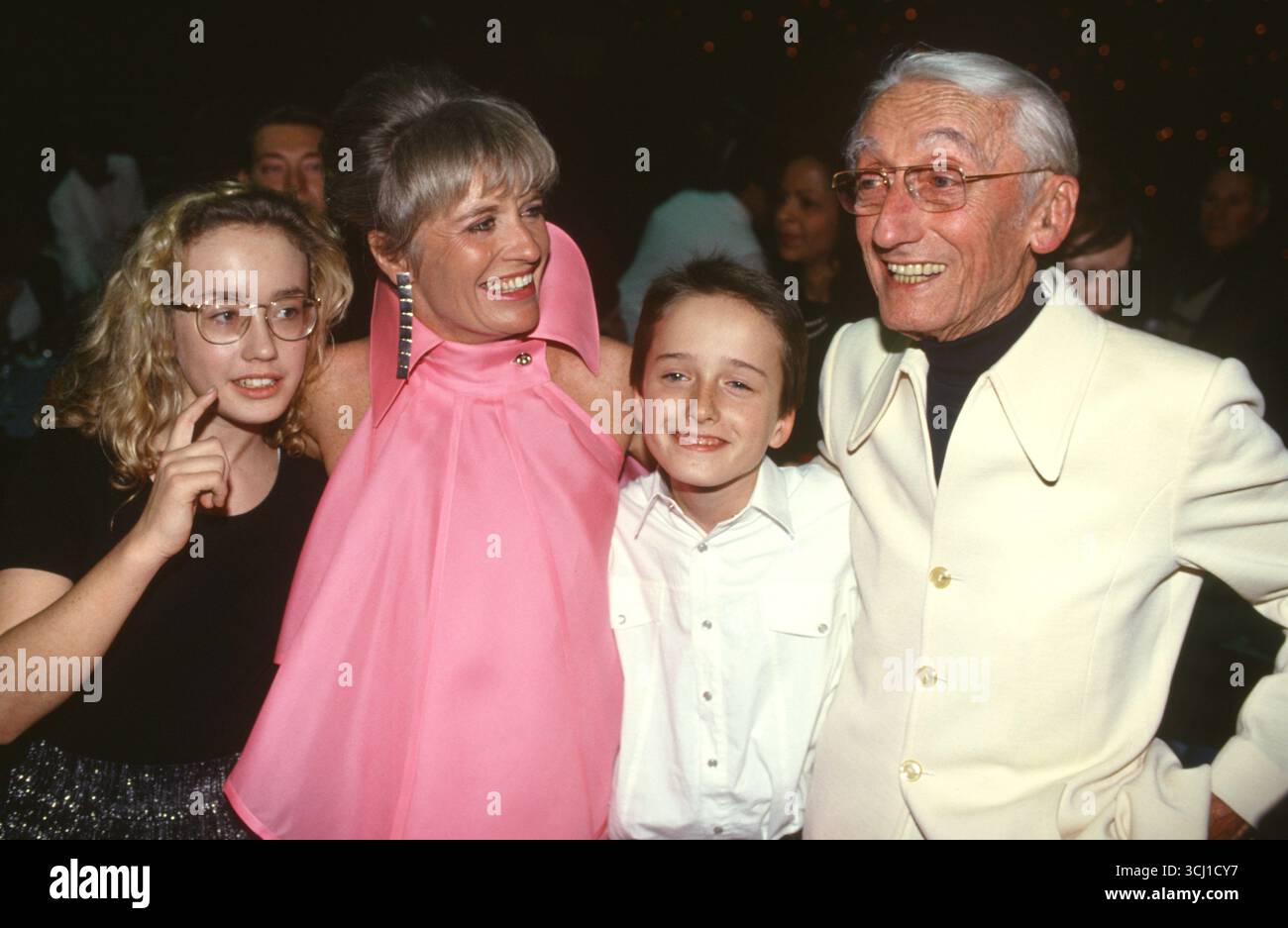 Jacques-Yves Cousteau attending a TV special in his honour on France 2 ...