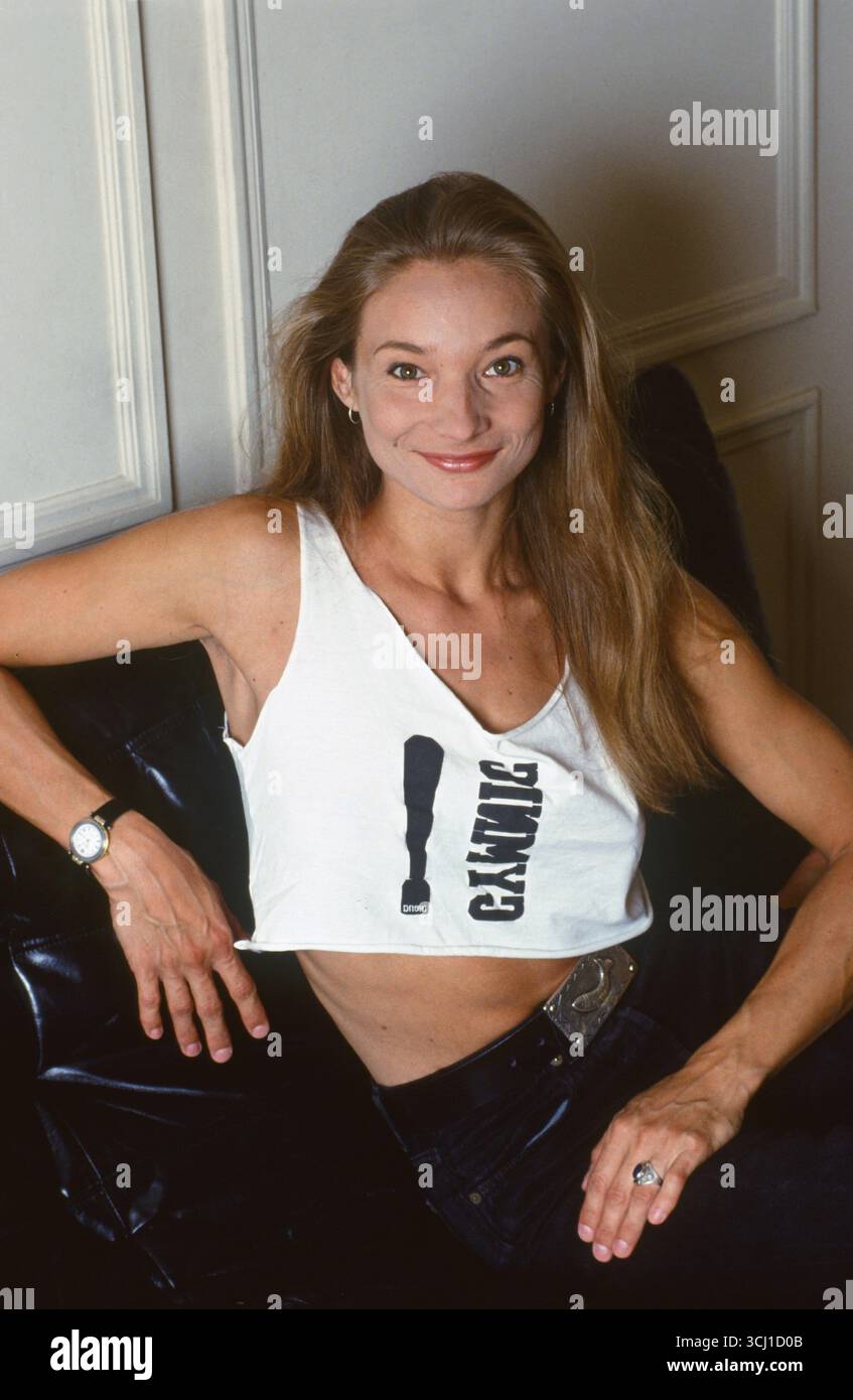 French journalist and TV presenter Caroline Avon, circa 1995 Stock ...