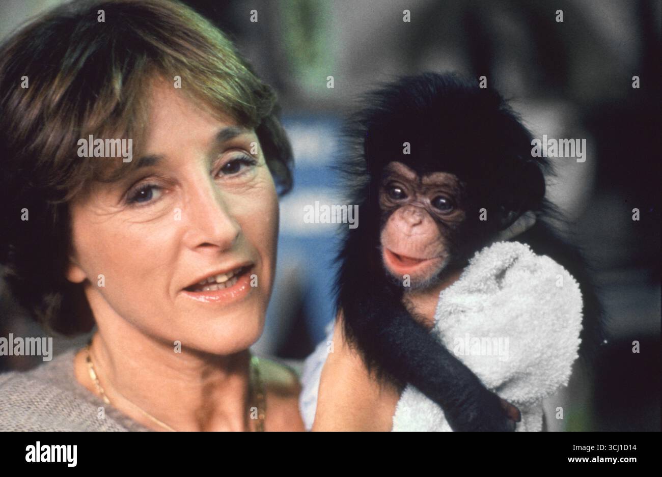 French journalist Marlyse de La Grange presenting her programme "Les ...