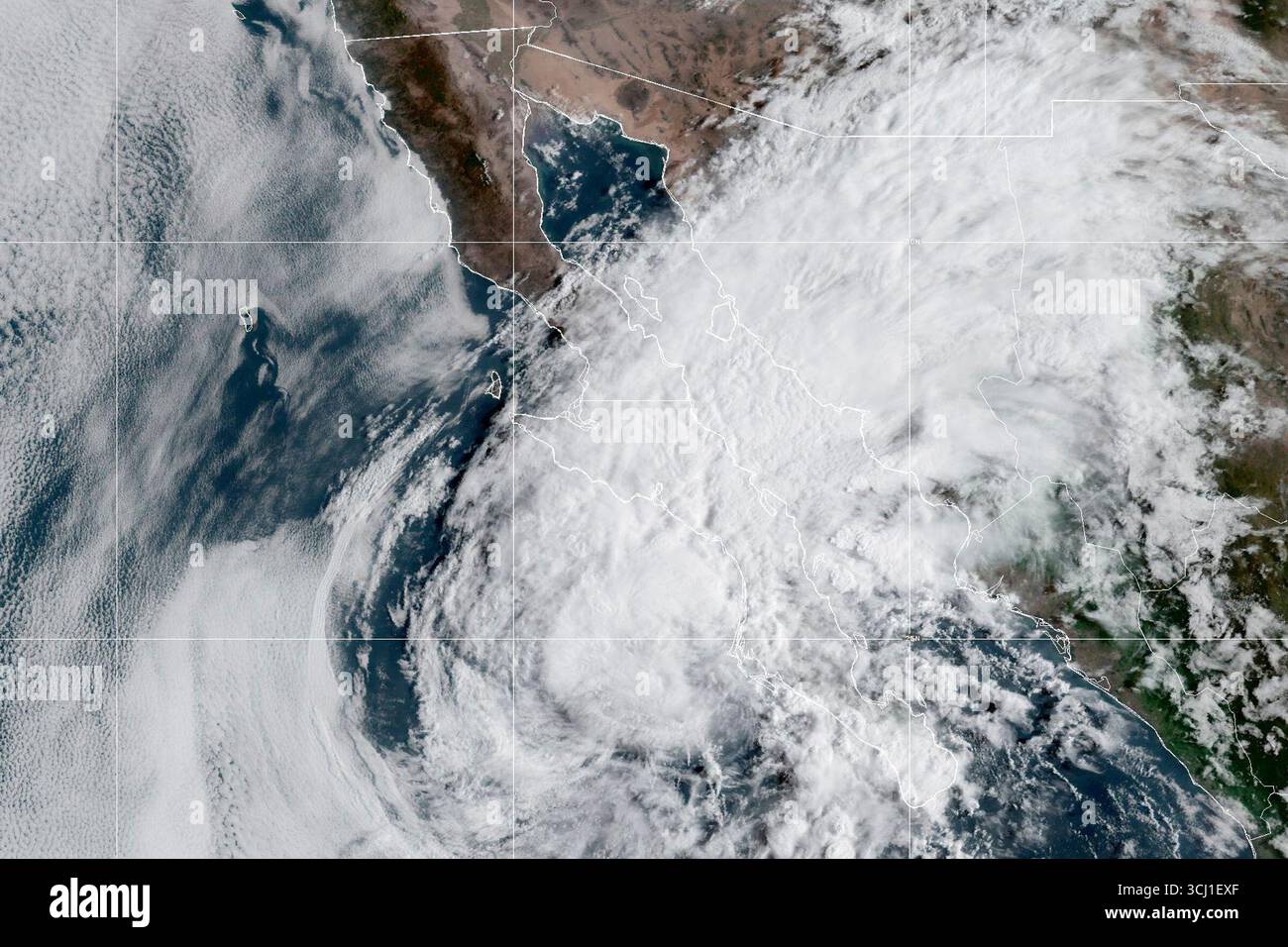 This GeoColor satellite image taken Thursday, Sept. 4, 2025, at 11:20 a ...