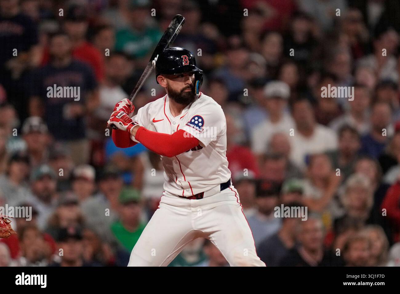 Boston Red Sox's Connor Wong during a baseball game at Fenway Park ...