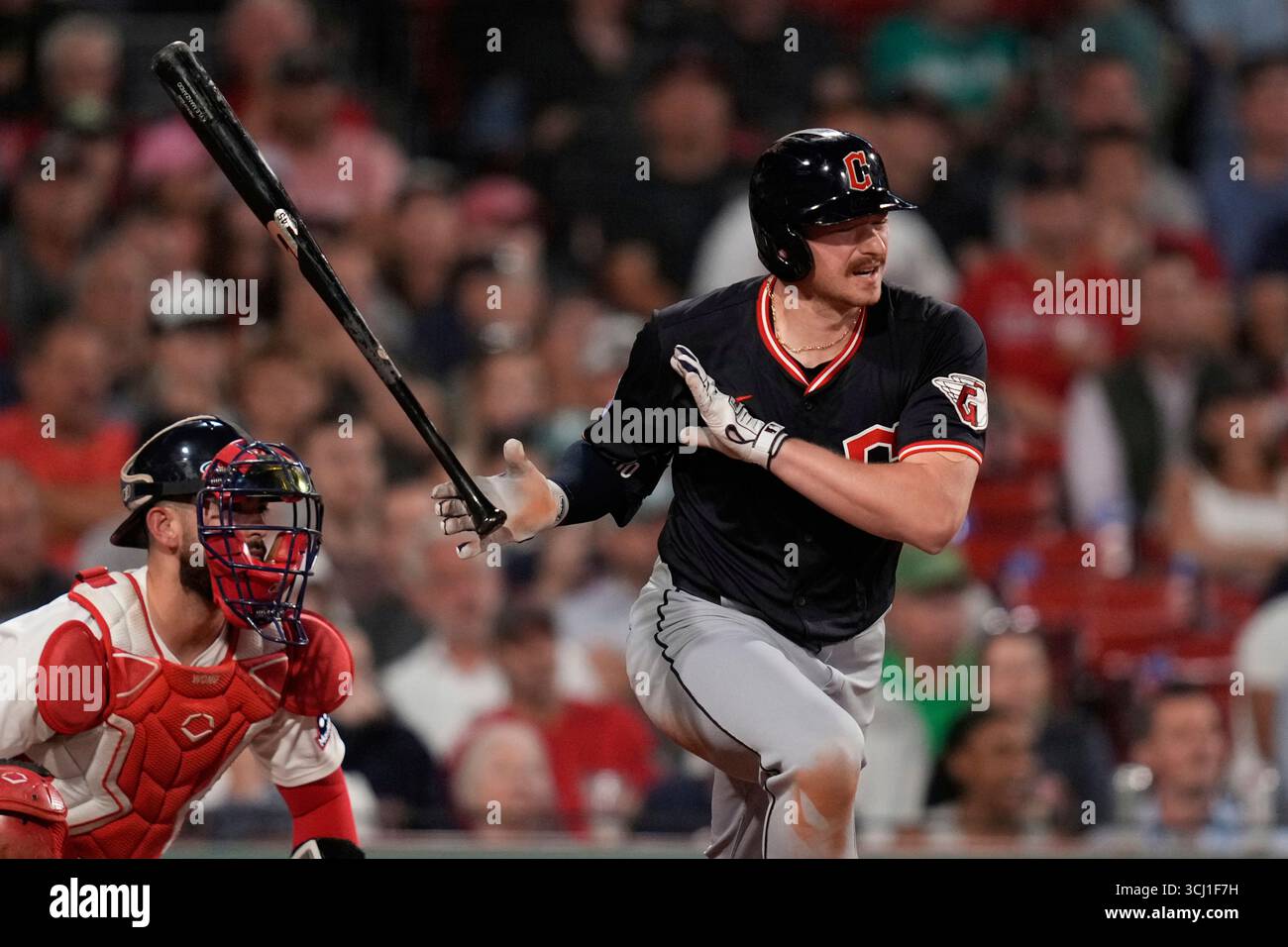 Cleveland Guardians' Kyle Manzardo during a baseball game at Fenway ...