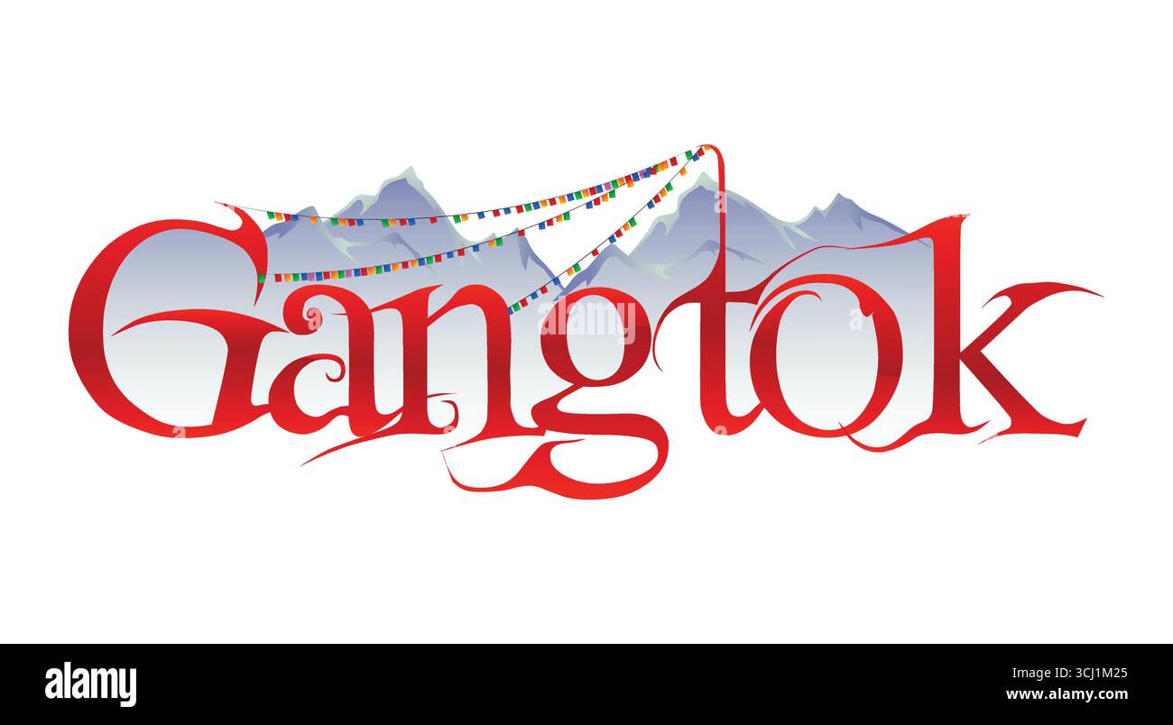 Gangtok text vector png Sikkim capital Gangtok text effect transparent ...