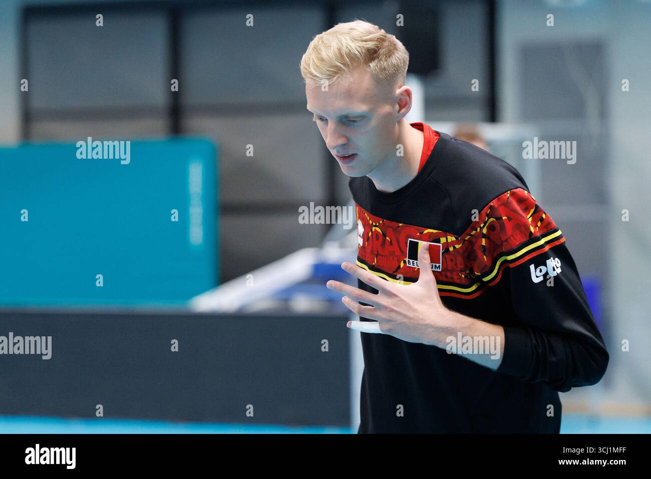 Belgium's Wout D'Heer pictured in action during the media day of the ...