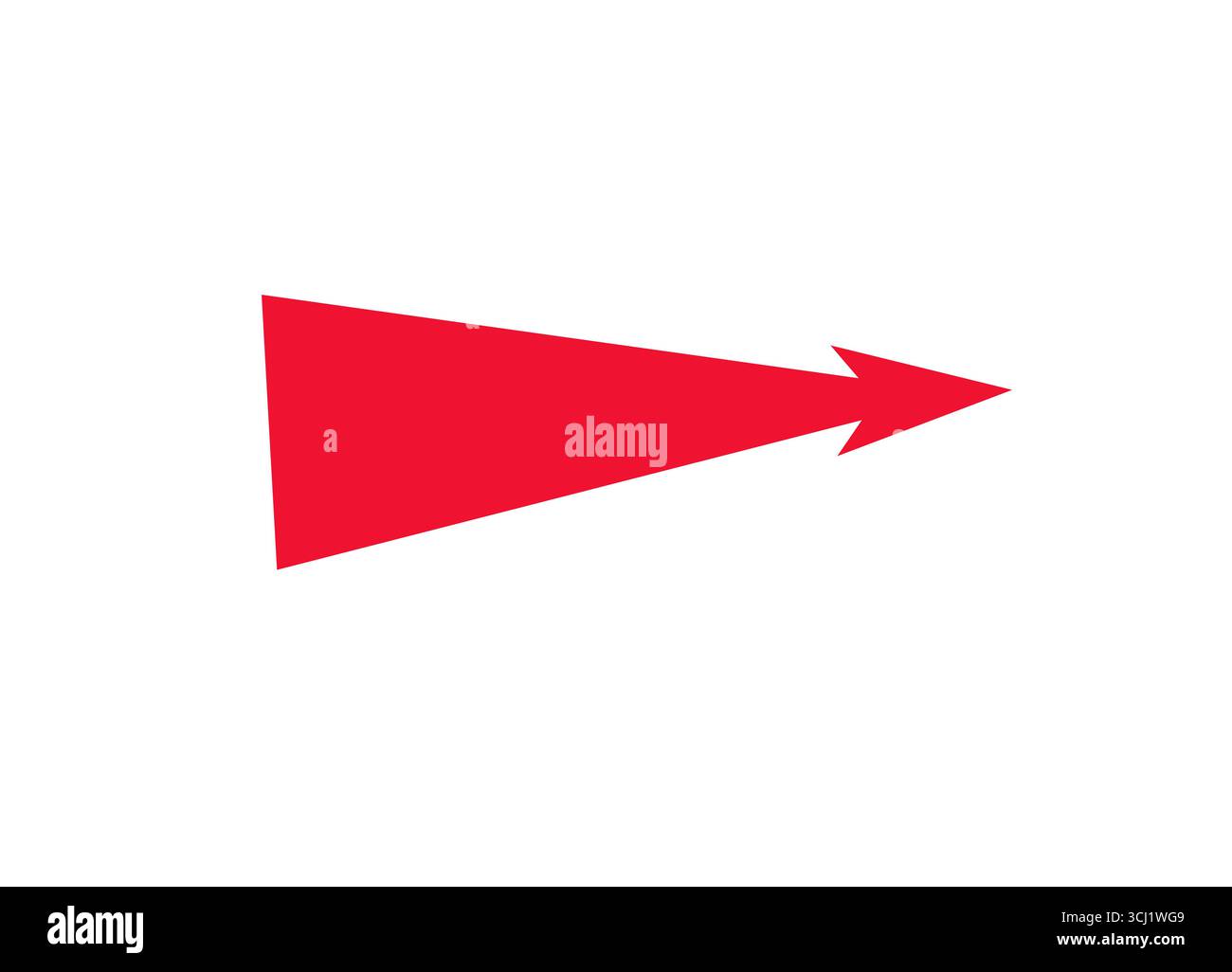Dynamic red war arrow with bold design representing strategy, attack ...