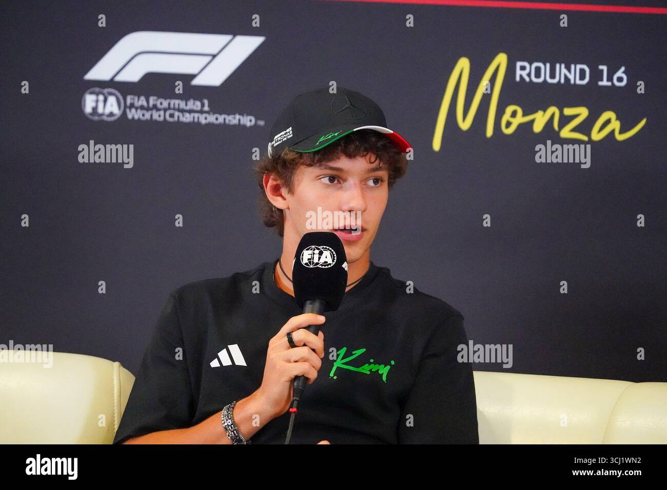 Monza, Italy. 04/17/2025. Andrea Kimi Antonelli, Formula 1 Pirelli Gran ...