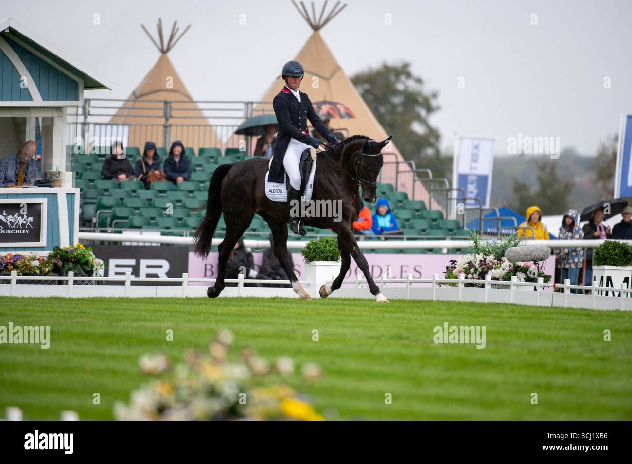 Stamford, UK. 4th Sep, 2025. David Doel riding Galileo Nieuwmoed ...