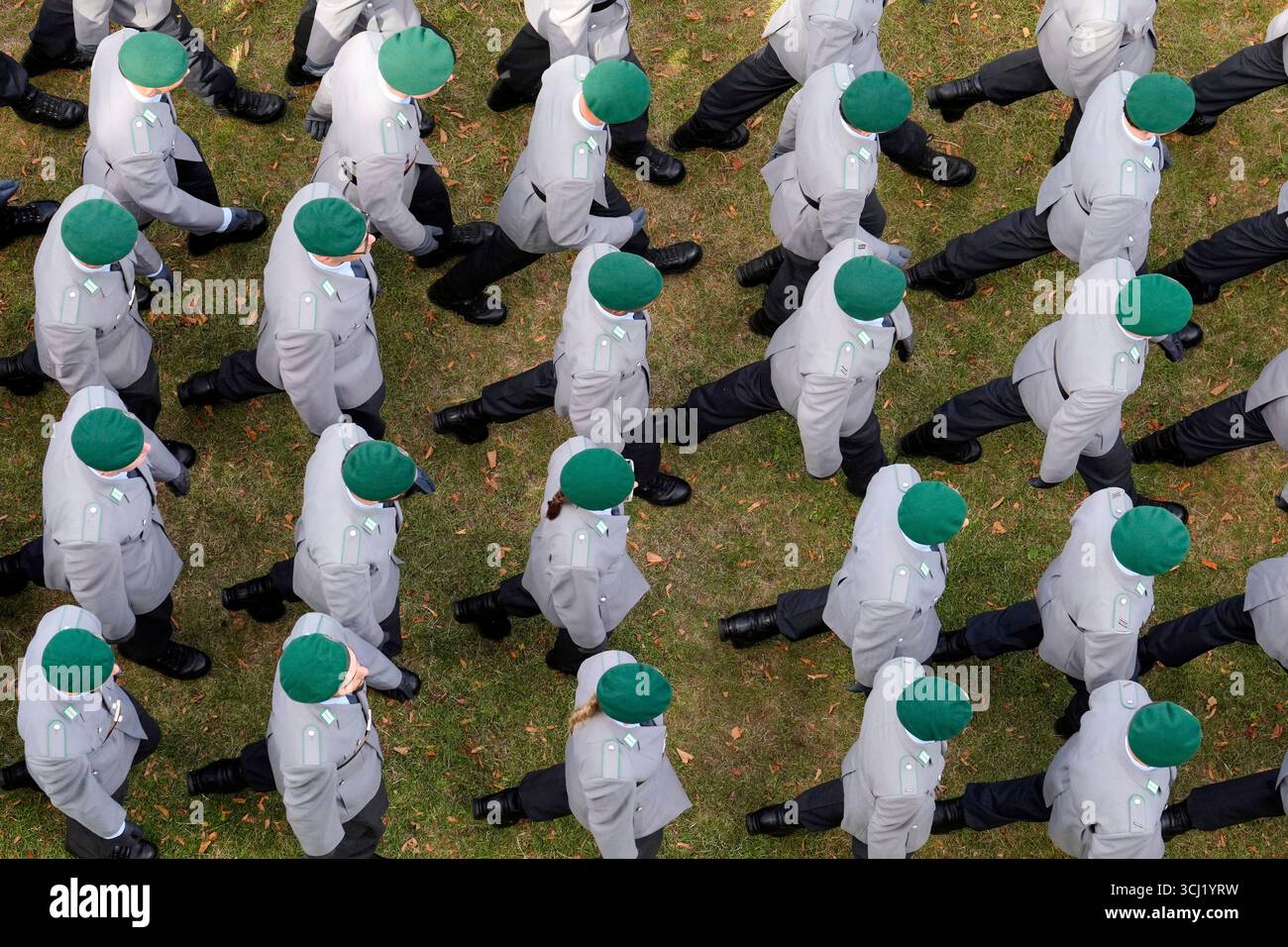 New recruits of the German Army Bundeswehr attend a ceremony to take ...