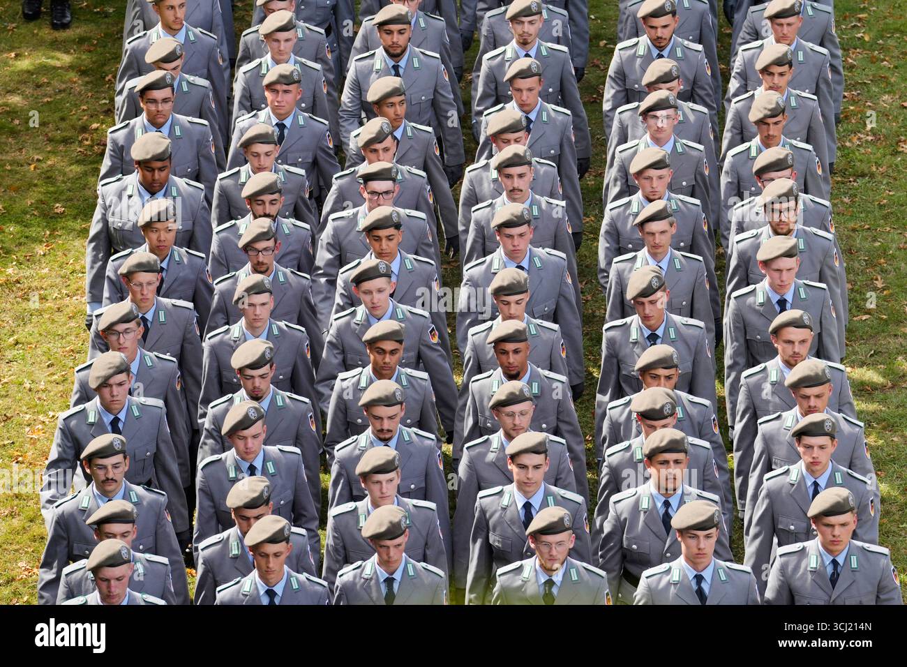 New recruits of the German Army Bundeswehr attend a ceremony to take ...