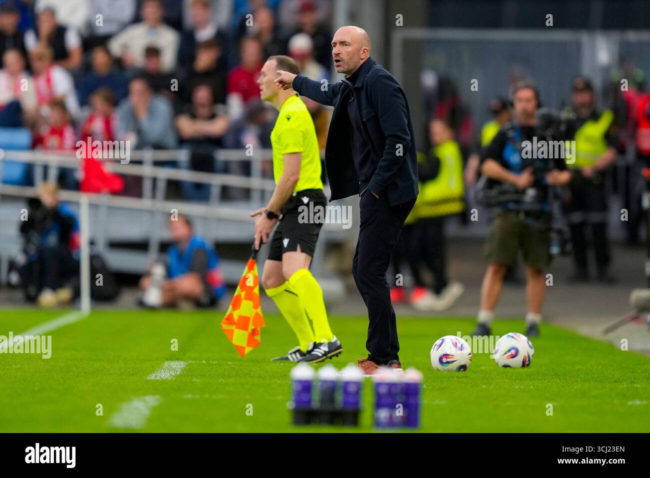 Oslo 20250904. Finland's Danish coach, Jacob Friis during the private international football ...