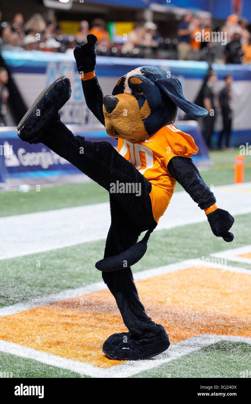 ATLANTA, GA - AUGUST 30: Tennessee Volunteers mascot Smokey celebrates ...